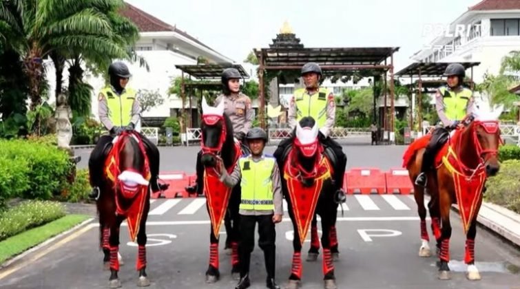 Polri Terjunkan Polisi Satwa di KTT G20, Gunakan Kuda dari Belanda ...
